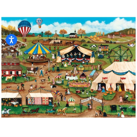 cindy mangutz puzzle | Games | Colorful County Fair Art Puzzle | Poshmark